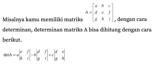 Determinan Matriks - Matematika Kelas 11 - Quipper Blog
