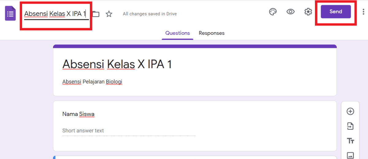 Cara Membuat Absensi di Google Form - Quipper Blog