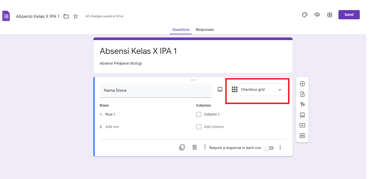 Cara Membuat Absensi di Google Form - Quipper Blog